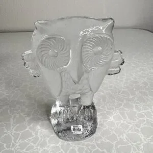 Kosta Boda | Accents | Vintage Kosta Boda Sweden Art Glass Owl Figurine ...